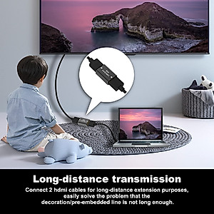 LEENUE HDMI Coupler 8K, Female to Female 2.1 HDMI Adapter, HDMI Connector 8K@60Hz / 4K@120Hz HDR Extender for HDTV, Laptop, PC, Monitor, Roku TV, 2 Pack