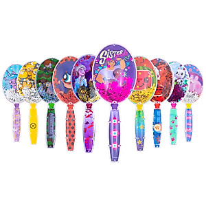 Miraculous Hair Brush with Magical Sparkling Stars Ladybug Confetti Hair Brush - Kids Hair Brush Ages 3+