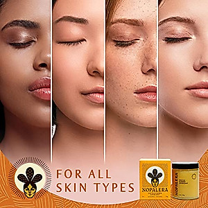 Nopalera Mandarina Cactus Flower Exfoliant - Face & Body Scrub, 3-in-1 Cleanser, & Moisturizer, Vegan, Cruelty-Free, Natural Citrus Scent, Dye Free, 6 oz.