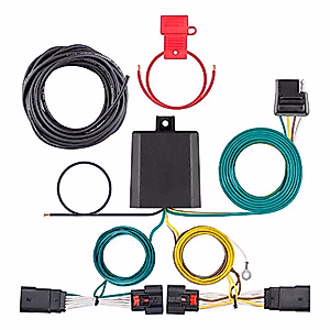 CURT 56407 Vehicle-Side Custom 4-Pin Trailer Wiring Harness, Fits Select Jeep Wrangler JL, Gladiator , Black