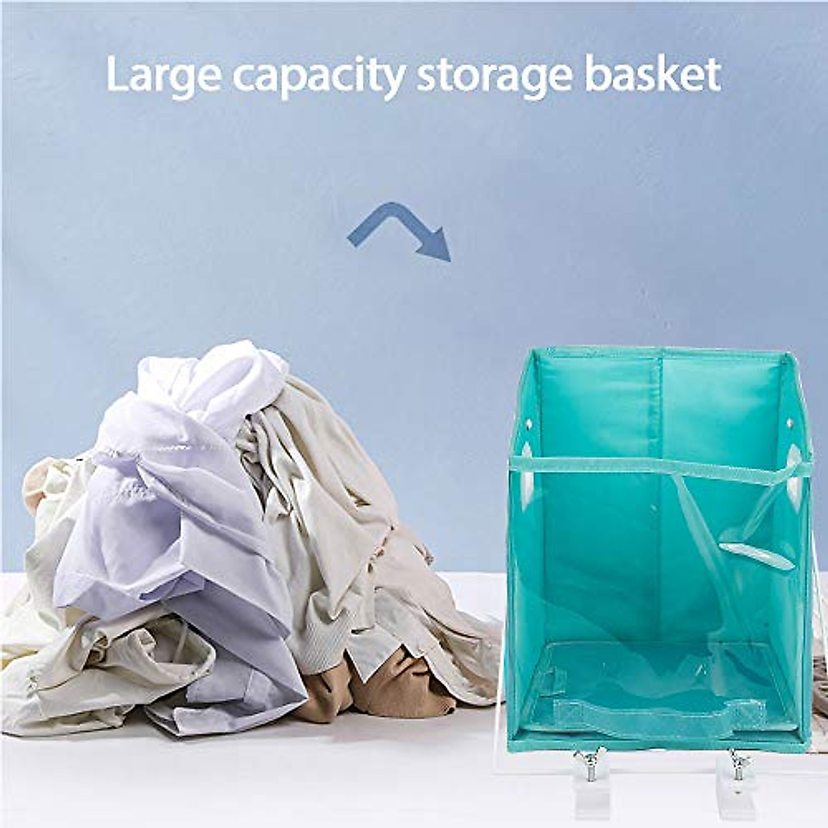 BAIHUAXIN Closet Caddy - Pull Down Foldable Storage Bin,Foldable Organizers with Transparent Window for Bedroom Bathroom Clothing Storage Organizer