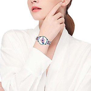 Mosonio Compatible with Samsung Galaxy Watch FE 2024 40mm/ Galaxy Watch 5 Band / Samsung Galaxy Watch 4 Band , 20 mm Black Bling Galaxy Watch Band with 40 mm Cover Case, Jewelry Metal Wristband for Women（Colorful,40 mm）