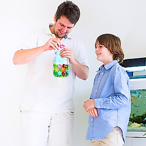 Treela Jungle Animal Reward Mason Jar for Kids Bulletin Board Reward Chart Set Sweet Toddlers Potty Training Jar Behavior Chart for Classroom Decor Responsibility Management Tool (7.87x4.72 Inch)