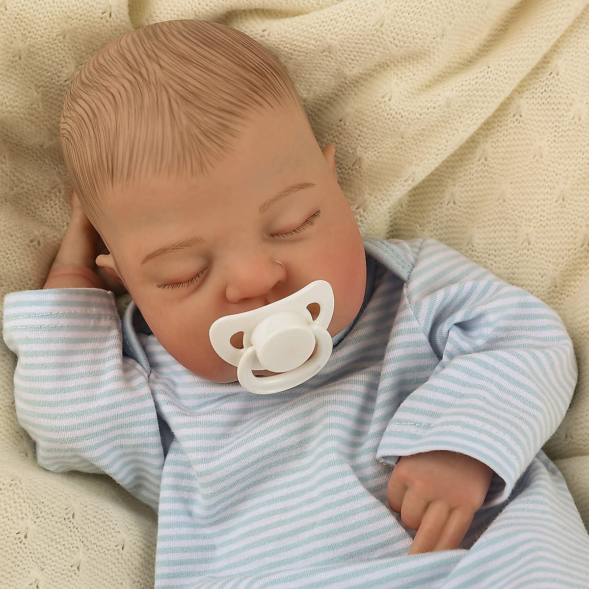 CHAREX Realistic Reborn Baby Dolls 18 Inch Remi Newborn Baby Doll Boy Lifelike Baby Doll Soft Silicone Hand-Made Real Life Baby Doll for Age 3+