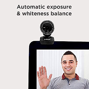AUSDOM Full HD 1080P Wide Angle View Webcam with Anti-Distortion, AW615 USB Computer Camera,90-Degree FOV, auto Low-Light Correction, Plug and Play for Zoom/Skype/Teams,Conferencing and Video Calling