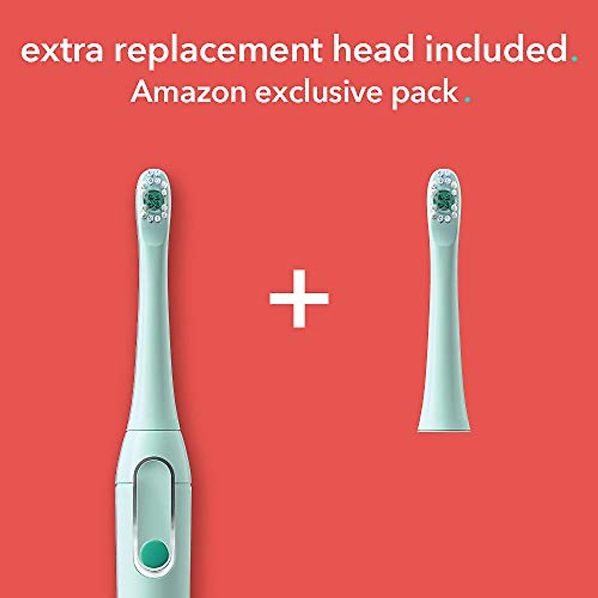 hum by Colgate Smart Battery Toothbrush Kit, Sonic Toothbrush Handle with 2 Refill Heads and Travel Case, Teal, Amazon exclusive