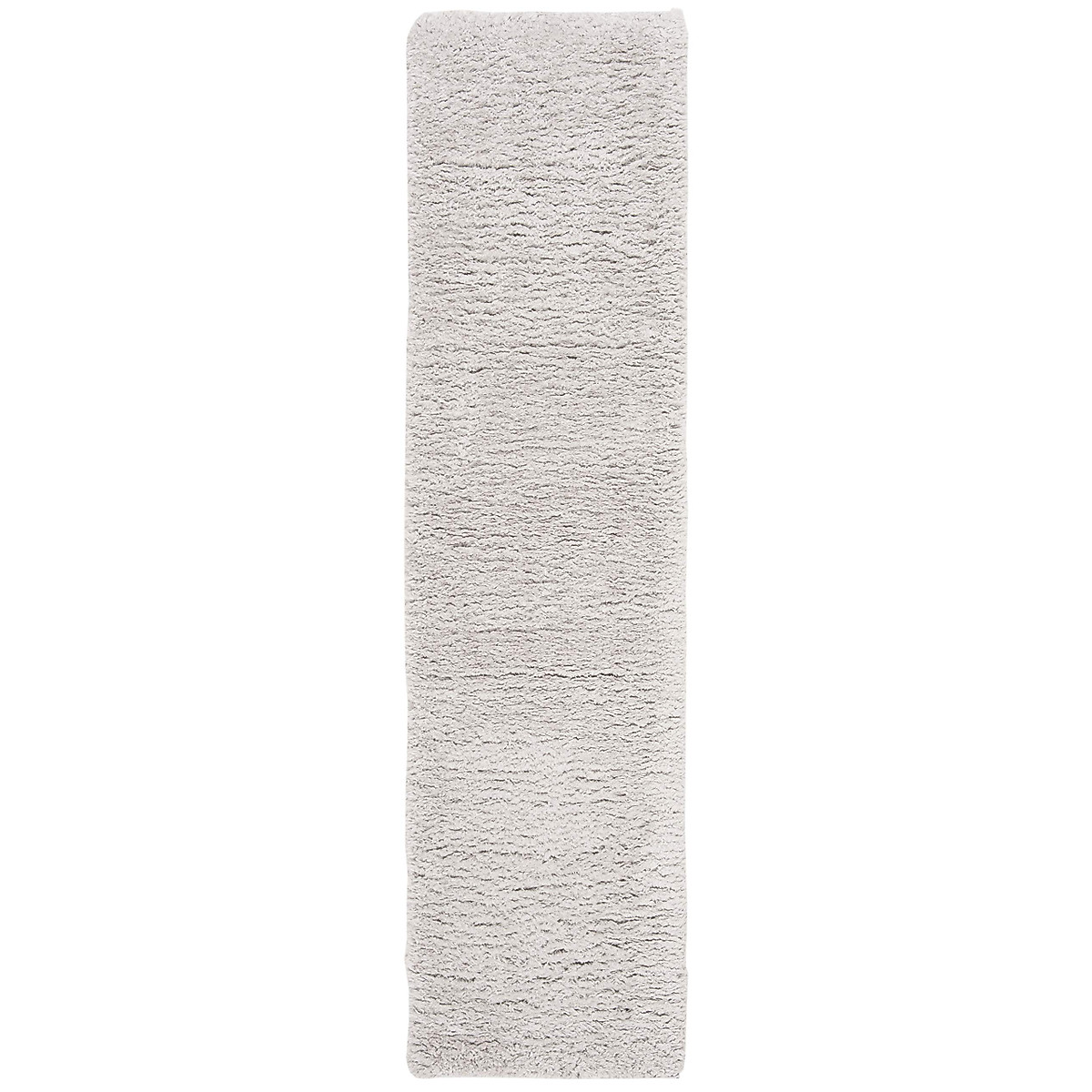SAFAVIEH Madrid Shag Collection 2' x 12' Runner Rug Silver MDG256G Solid Non-Shedding Entryway Foyer Living Room Kitchen 2-inch Thick Runner Rug