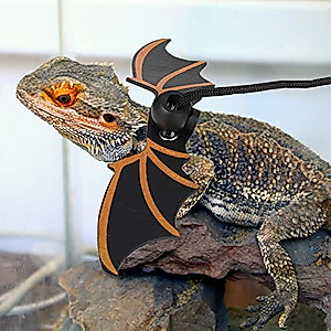 3 Pack Leather Wing Lizard Harness with Bearded Dragon Flying Decoration,2 Pack Bearded Dragon Hammock,Bearded Dragon Outfits Adjustable Leash Bearded Dragon Accessories