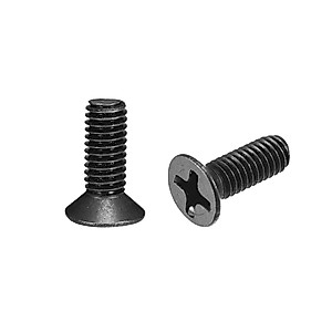 uxcell M3.5 x 10mm Phillips Screw Fastener Black for Laptop PC TV Fan Switch 150pcs