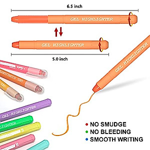 feela 12 Colors Bible Gel Highlighters, Gel Highlighter Markers Study Kit, Good For Highlighting Journal School Office