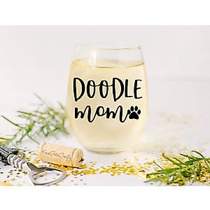 Doodle Mom - Premium 21oz Stemless Wine Glass - Gift for Doodle Lovers
