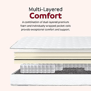 Primo International Solar 9" Pocket Coil Mattress in a Box, Queen