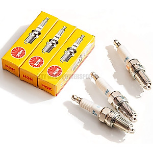 NGK 4339 DCPR8E SeaDoo 4-Tec Spark Plug Set for Boat, All 130 155 185 215 255 260 RXP RXT X GTI GTX Wake GTS GTI 3 Pack, Copper