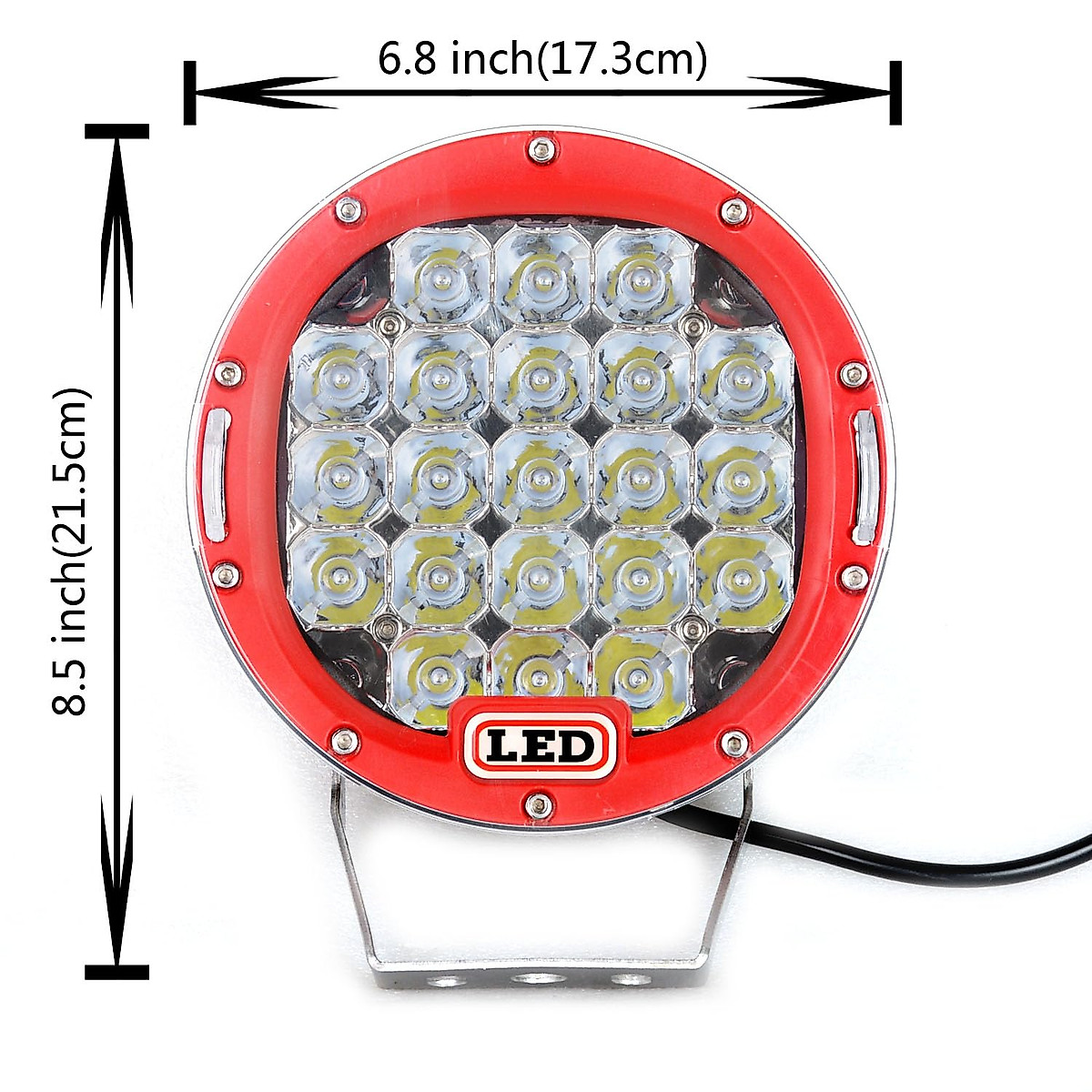 JIUHUAN 6 Inch 25W Led Work Light Handheld Search Light Rechargeable for Fishing Exploring Camping Reparing ATV 4x4 Truck Boat Lighting