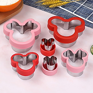 6pcs Mouse Cookie Cutter Set, Fun Sandwich Biscuit Cutter for Kids, Food Grade Stainless Steel Sandwich Cookie Cutters for Kids Baking