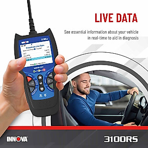 INNOVA 3100RS, OBD2 Scanner, ABS SRS Airbag Scan Tool with Airbag Light & Oil Light Reset, Stream Graph & Record Live Data, Get Suggested Repair & Parts on iPhone or Android