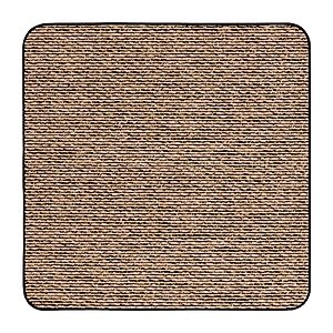 House, Home and More Skid-Resistant Carpet Indoor Area Rug Floor Mat - Black Ripple - 3 Feet X 3 Feet