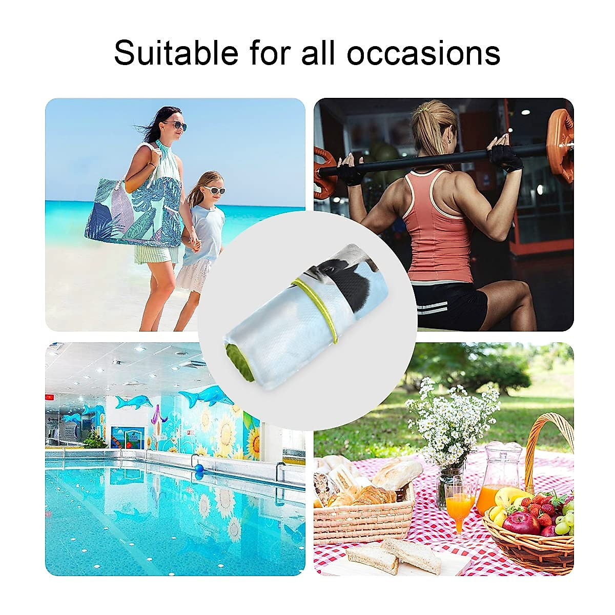 2pcs Farm Animal Cow Cloth Diaper Wet Dry Bag Waterproof Reusable Wet Dry Organizer,Green Grass Washable Wet Bag with Two Zippered Pockets for Travel Beach Gym Swimsuits Toiletries