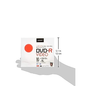 HI-DISC TYDR12JCP10SC DVD-R Recording, 16x Speed, 0.2 inch (5 mm) Slim, 10 Sheets