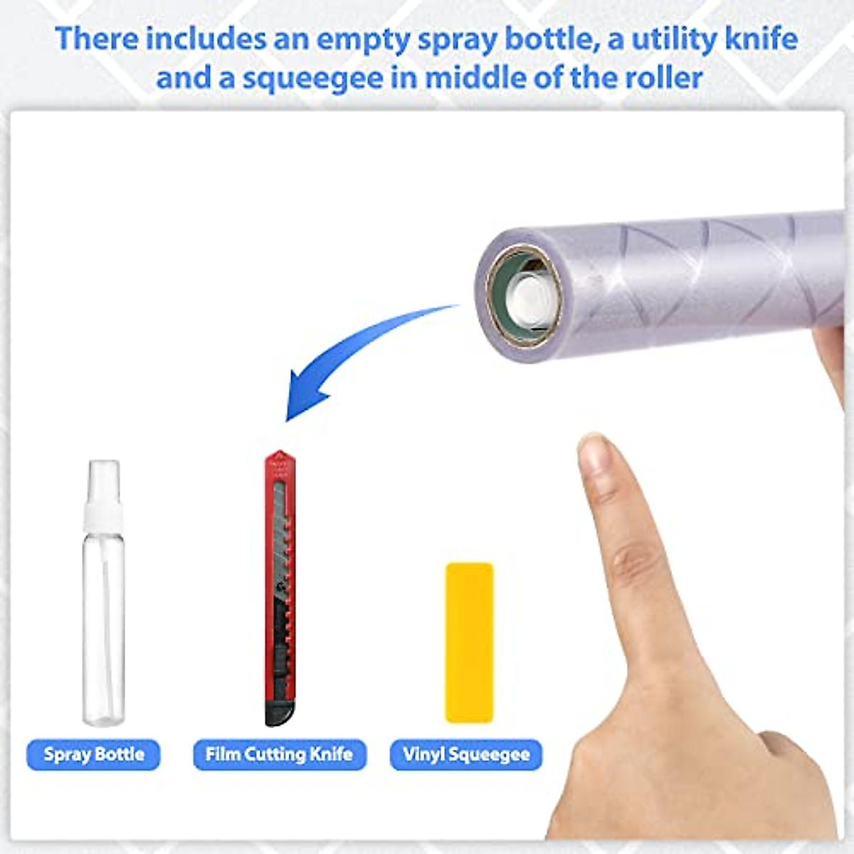 Dovesail Frosted Glass Window Film, Window Privacy Film with 3 Pieces Tools, Removable Static Cling Window Sticker Non-Adhesive Privacy Protection for Home Office,17.5 x 78.7 Inch, Matte Pure