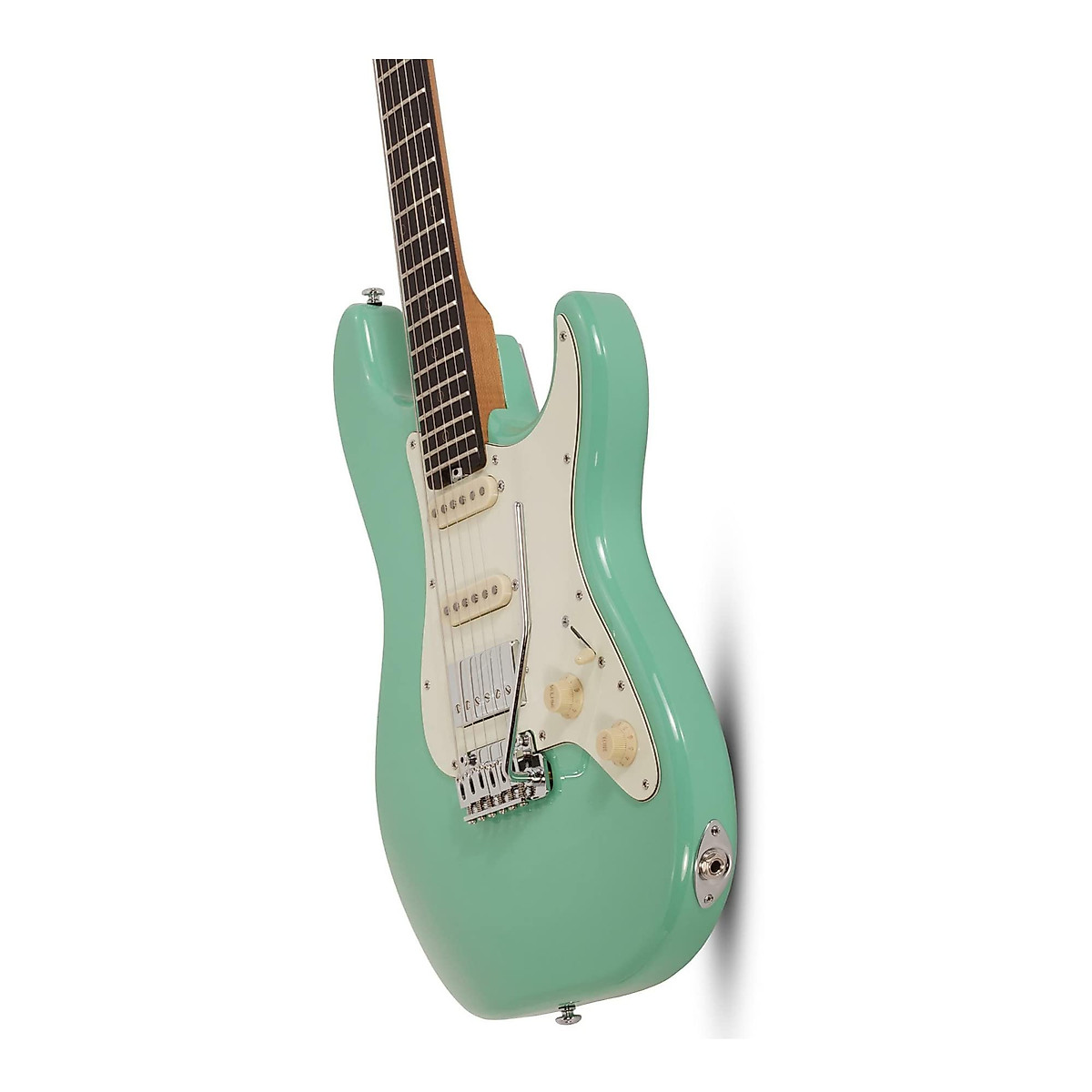 Schecter Nick Johnston Traditional HSS 6-String Electric Guitar in Atomic Green with Schecter Universal Hard Shell Case