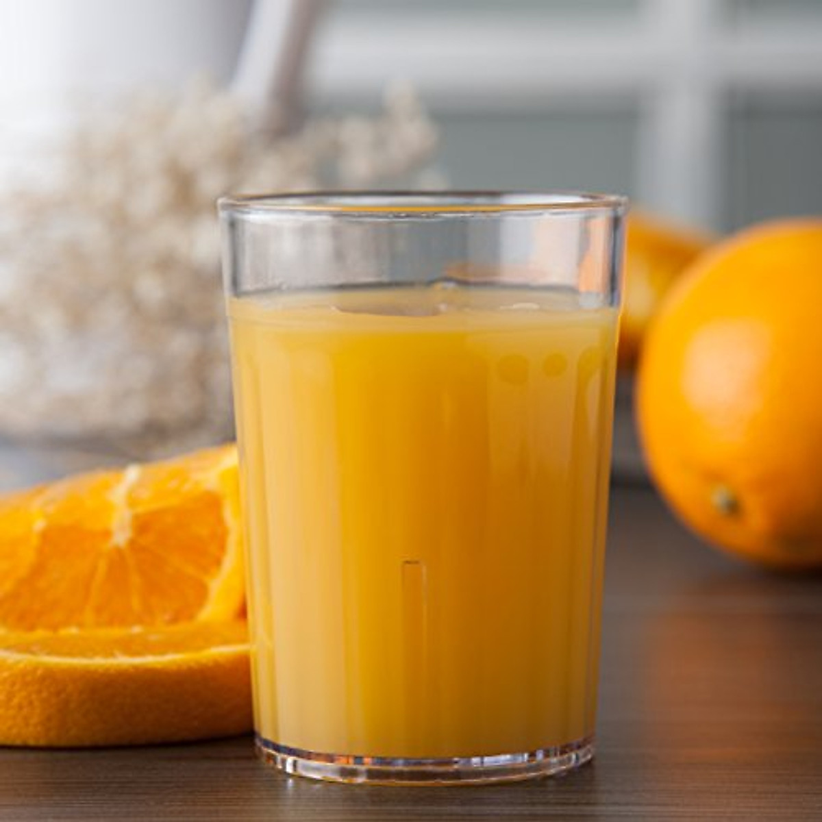 Carlisle FoodService Products Plastic Bistro Tumbler, 10 Ounces, Clear