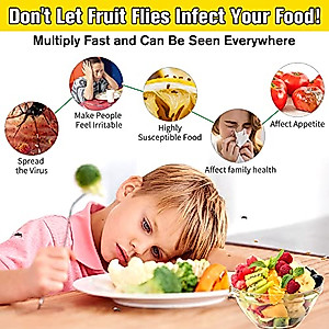 Protecker Fruit Fly Trap Refill Liquid Only,Fruit Fly Traps for Indoors,Fruit Fly Refill Liquid,Ready-to-Use Fruit Fly Trap Bait Refill,Gnat Trap Killer for Home Kitchen Plant(6 Pack)