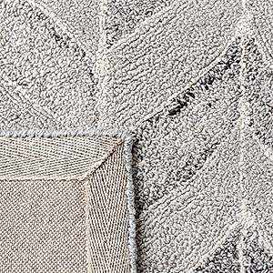 SAFAVIEH Abstract Collection 6' x 9' Grey ABT636F Handmade Premium Wool & Viscose Area Rug