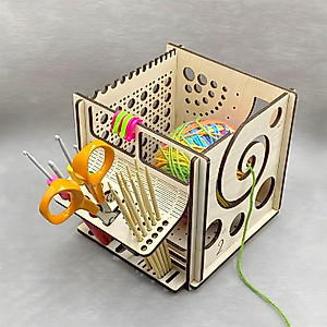 Multifunctional Knitting Tool, 2024 New All-in-One Wooden Yarn Bowl, Wooden Yarn Bowl Knitting Bowl, Yarn Bowl for Knitting, Yarn Organizers and Storage, Great Choose for Crochet Lovers (1 Set)