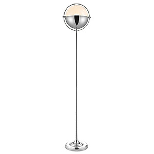 Safavieh FLL4069A Lighting Rensa Modern Globe Iron Chrome 63-inch (LED Bulb Included) Floor Lamp, Black