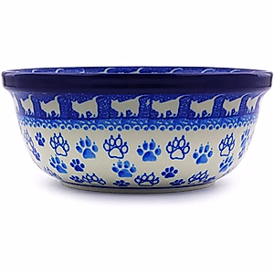 Polish Pottery Bowl 6-inch made by Ceramika Artystyczna (Boo Boo Kitty Paws Theme)