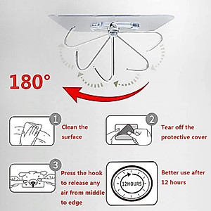 Pure Touch 20PCS Adhesive Wall Hooks Waterproof Heavy Duty 20LBS max for Bathroom Kitchen Outdoor Car Coat Hanger