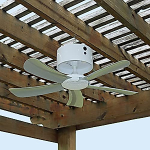 Canopy Breeze Canopy Fan Portable, Rechargeable Ceiling Fan for Canopies, Gazebos, Pergolas + more! 6-Hour Run Time, 31” Diameter Blades, Easy Install w/out Tools, Remote Control, Travel Case included