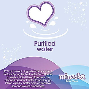 Mimadito Chamomile – Lightly Scented Baby Wipes (864 Wipes: 12 Packages of 72 Wet Wipes)