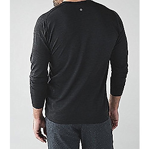 Lululemon Mens Metal Vent Tech Long Sleeve Shirt (Deep Coal Black, L)