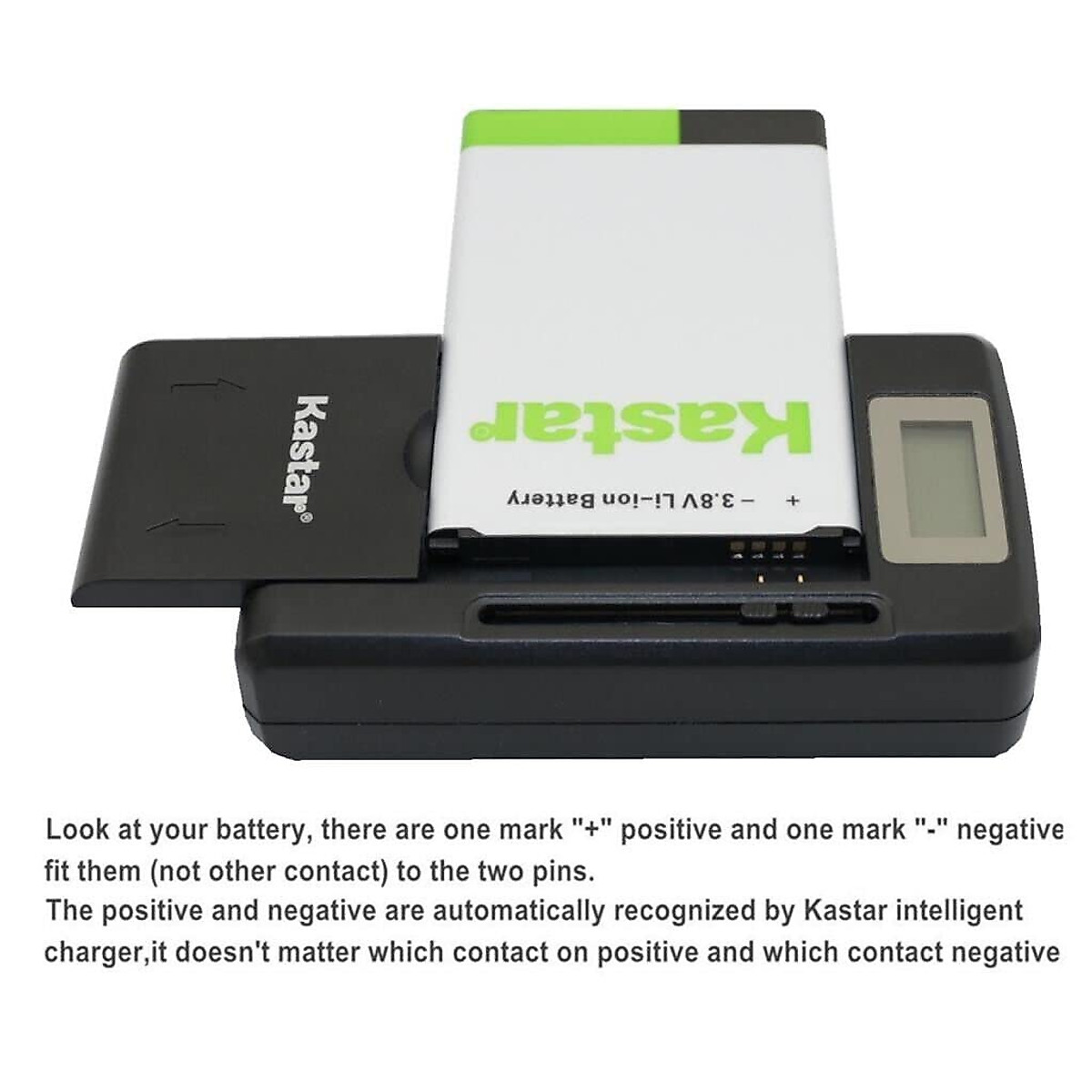 Kastar 2-Pack BL-5B Battery and Smart LCD Charger Replacement for Nok 2610 3220 3230 5140 5140i 5200 5300 5500 5500 Sport 6020 6021 6061 6070 6080 7260 7360 N80 N90 5070 6060 6120 Classic 6121
