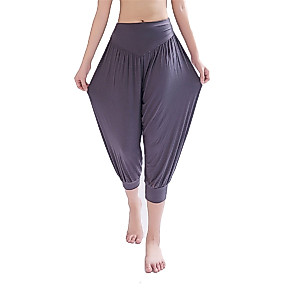 LKXHarleya Women Modal Harem Yoga Pants Loose Casual Fold Over Pilates Capri Pants Yoga Pants
