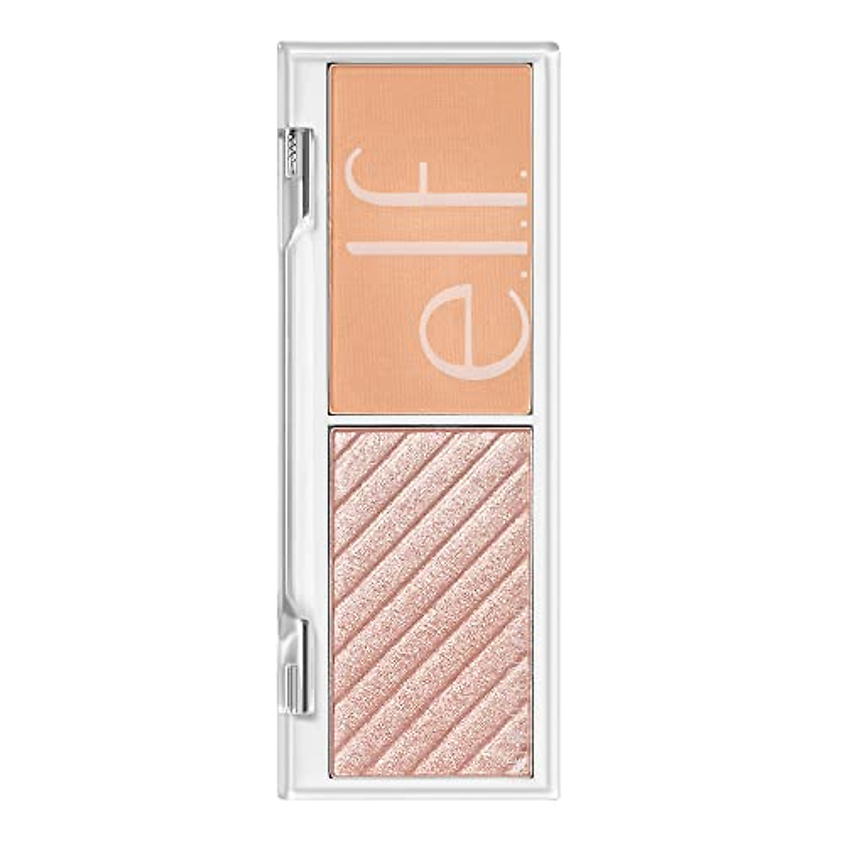 e.l.f. Cosmetics Bite-Size Face Duo, Highlighter, Bronzer & Blush Palette, Highly Pigmented, Cantaloupe, 0.049 Oz (1.4g), 0.049 ounces