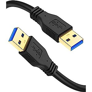 FXAVA USB to USB Cable, USB Cable Male to Male Type A to Type A Cable for Data Transfer Compatible with Hard Drive Enclosures, Laptop Cooler and More - 3.3FT
