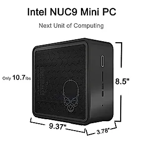 Intel NUC 9 NUC9i5QNX Ghost Skull Canyon Extreme Gaming Box Elite Business Desktop (Intel Quad-Core i5-9300H (Beat i7-7700HQ), 32GB RAM, 1TB PCIe SSD) Thunderbolt, Wi-Fi 6, Windows 10 Pro