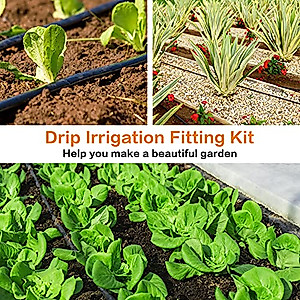 iRunning 20 Pieces Drip Irrigation 1/2" Tubing Coupling Fittings (17mm), Barbed Coupler Connectors for 1/2 Inch Irrigation Tubing (0.600" ID), Drip Line Couplings for Drip Sprinkler Garden Systems