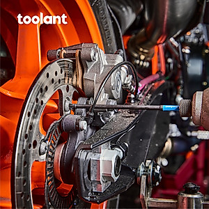 toolant 6" Impact Long Torx Bit Set 13pcs (TT7-TT40), 1/4 Hex-Shank S2 Steel Security Torx Bit Set, Tamper Proof Star Bit Set with CNC Machined Tips, Magnetic Impact Bit Holder and Storage Box