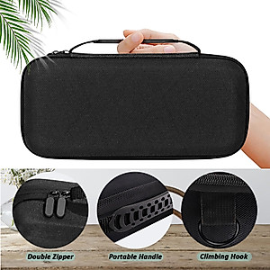 Miimall Case for ROG Ally X 2024 / ROG Ally Carrying Case, EVA Hard Travel-Friendly Large Capacity Case with Portable Strap Storage Carry Case for Asus ROG Ally X / ROG Ally Handheld Accessories Black