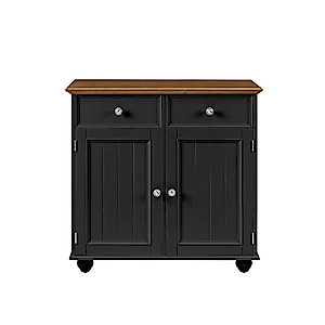 Knocbel Accent 2-Drawer Storage Cabinet with Double Doors, Buffet Sideboard Cupboard Coffee Bar Cabinet Entryway Hallway Foyer Table with Legs, 32" W x 18" D x 31" H (Black)