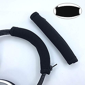 QC3 Headband Cover Replacement Headband Protector with Zippe for Bose SoundTrue AE2 OE1 OE2 QC3 Headphones Replacement Headband Cushion Pad Repair Parts/Easy DIY (Black + No Tool Needed)