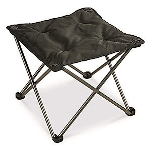 Guide Gear Camping Chair Foot Stool, Folding, Collapsible, Portable Footrest Black
