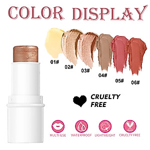 YXKJMN Multi Stick Blush Stick for Cheeks and Lips,Easy To Use On The Go, Blends Effortlessly, Sparkling Rose (05# Rose)