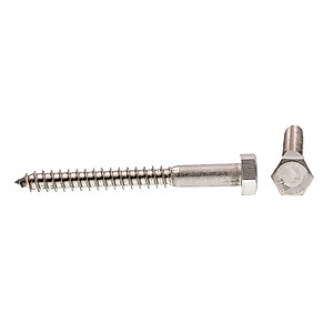 Prime-Line 9055726 Hex Lag Screws, 5/16 In. X 3 In., Grade 18-8 Stainless Steel (25 Pack)