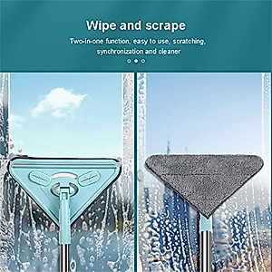 Multi-purpose 360° Rotatable Adjustable Cleaning Mop, Long Handle 25 Cm Microfiber Dust-Mop for Wall, Tile, Laminate and Baseboard Cleaner, Home Accessories Gifts for Mom