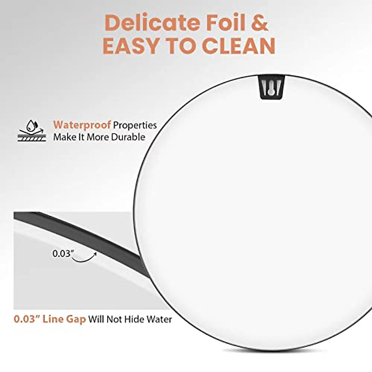 Catollova Black Round Wall Mirror 30 Inch, Bathroom Mirror with Black Metal Frame, Circle Wall Mirror for Vanity, Entryway, Living Room, Home Decor